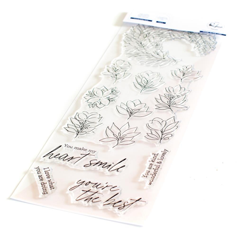 Pinkfresh Studio Enchanting Flora stencils - Papiria