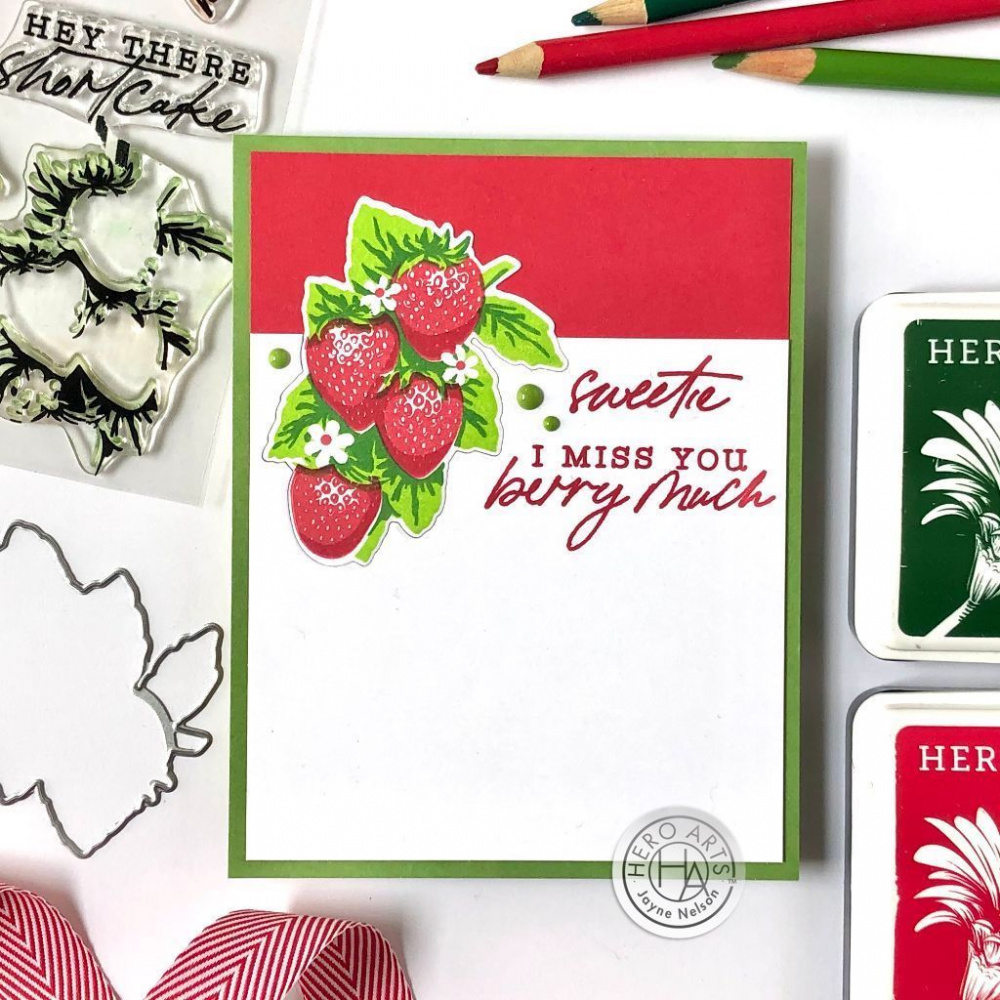 Hero Arts Color Layering Strawberries stamp set - Papiria