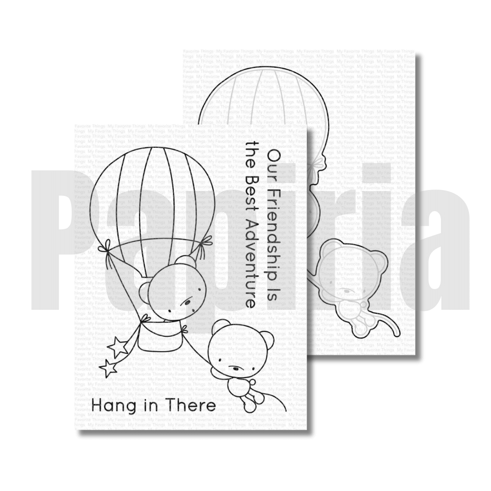 MFT Best Adventure Bears stamp and die set - Papiria