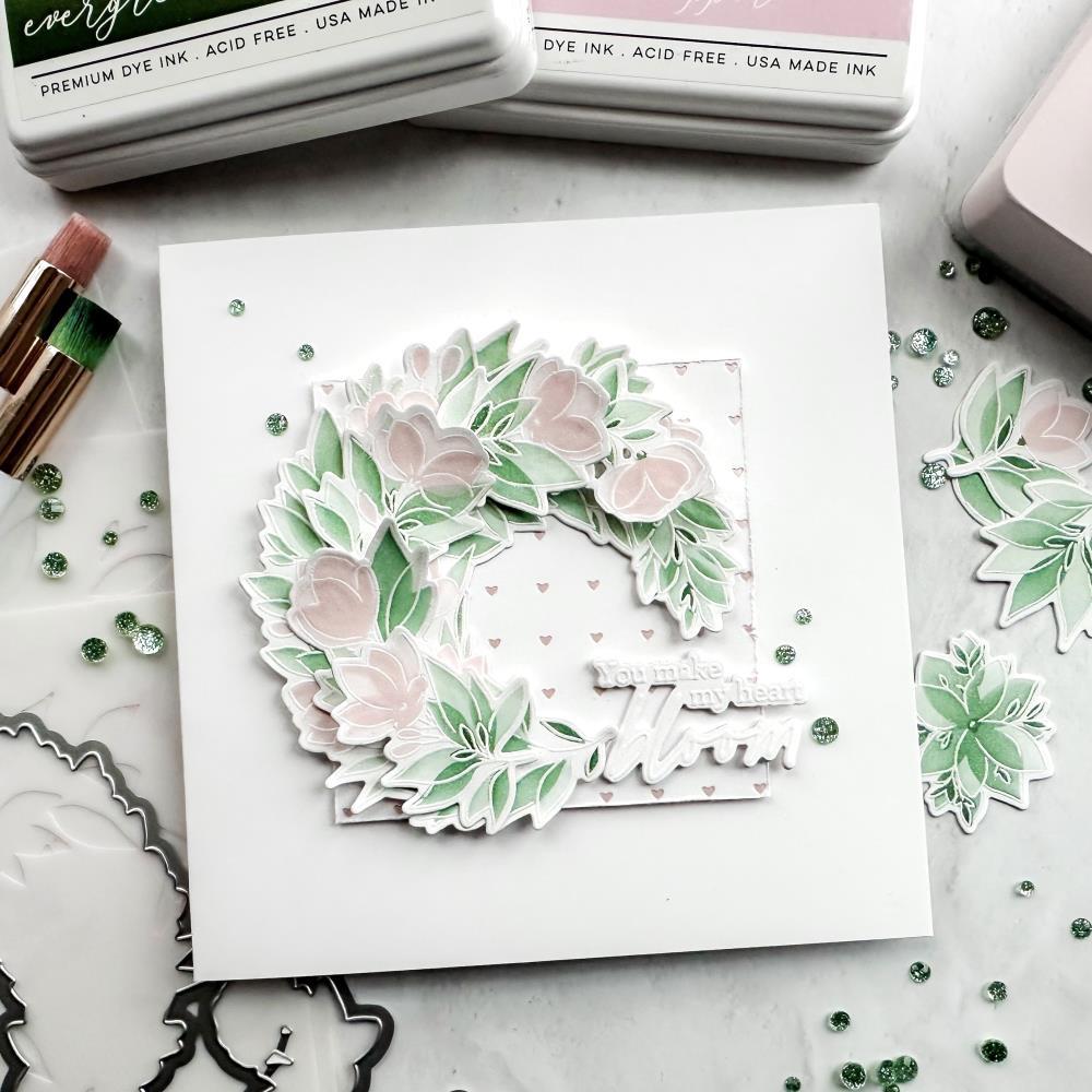 Pinkfresh Studio Enchanting Flora stencils - Papiria