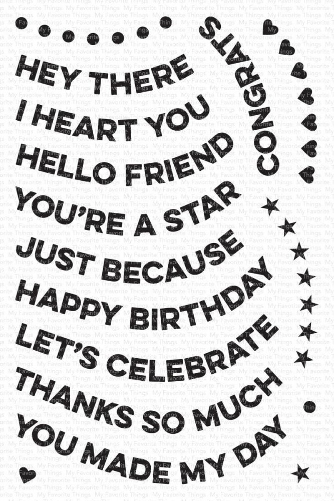 MFT Wavy Greetings stamp set - Papiria